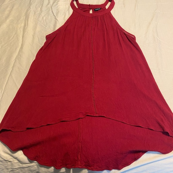 torrid | Tops | Torrid Red Gauze Goddess High Low Tank Size Euc | Poshmark